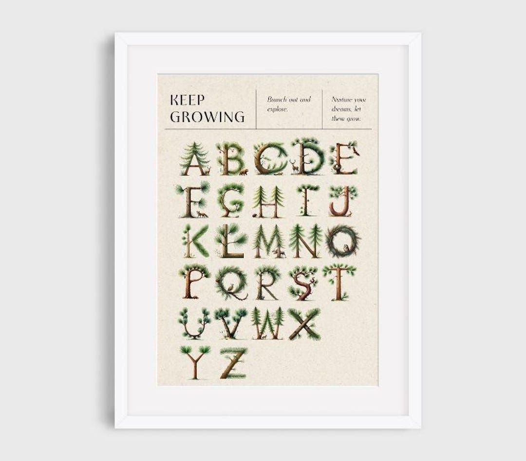 Forest Alphabet Poster - Etsy