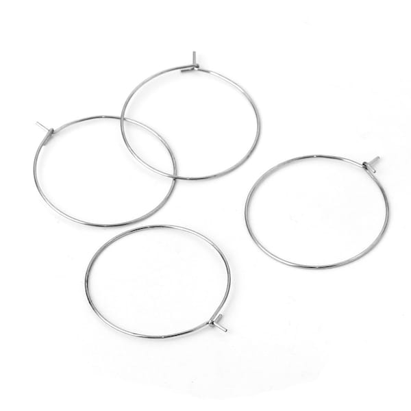 Stainless Steel Hoops - Etsy