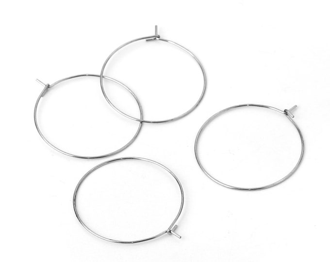 Stainless Steel Hoops 30pcs (15 Pairs) - 5 Size Available - Etsy