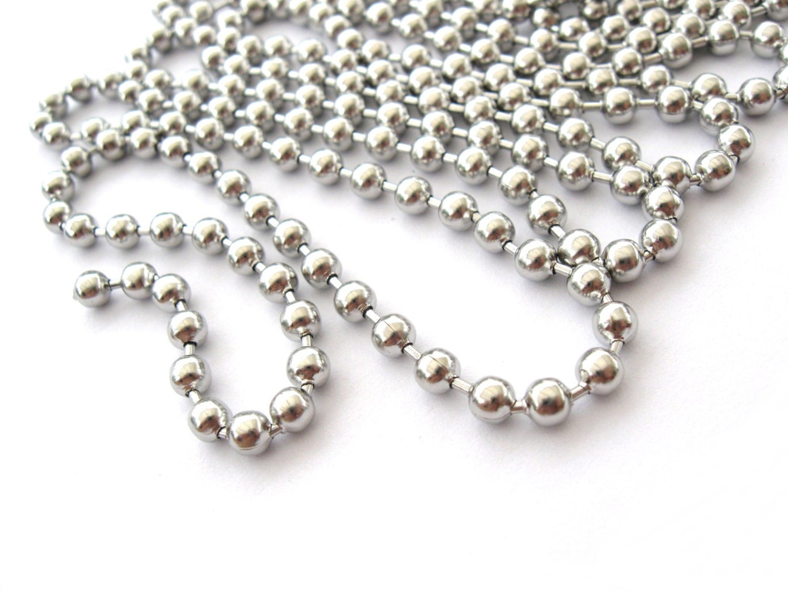 Big Stainless Steel Ball Chain 4mm - 10 Feet - Etsy Canada