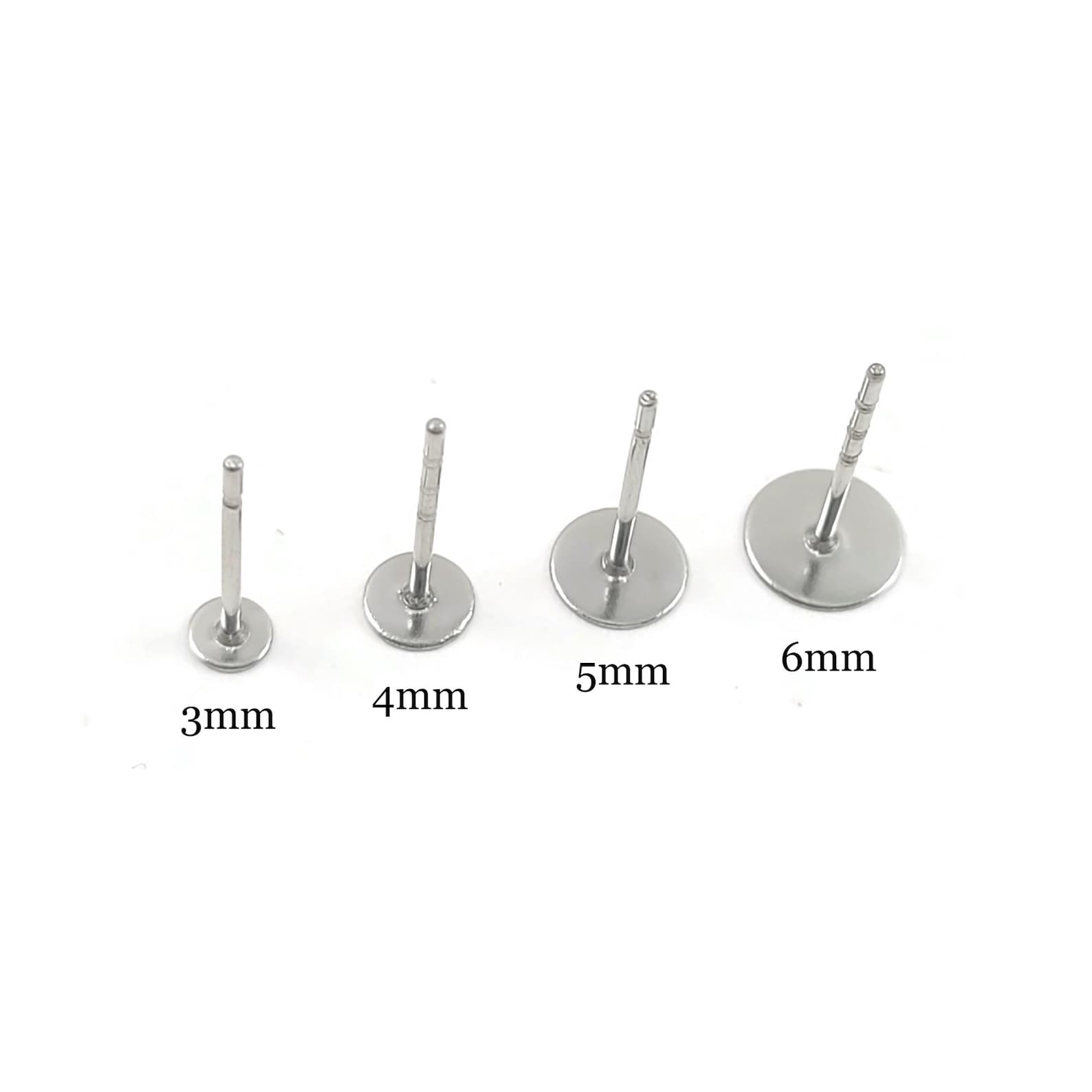 Stainless Steel Earring Post, Hypoallergenic 316 Surgical Grade, 3mm ...