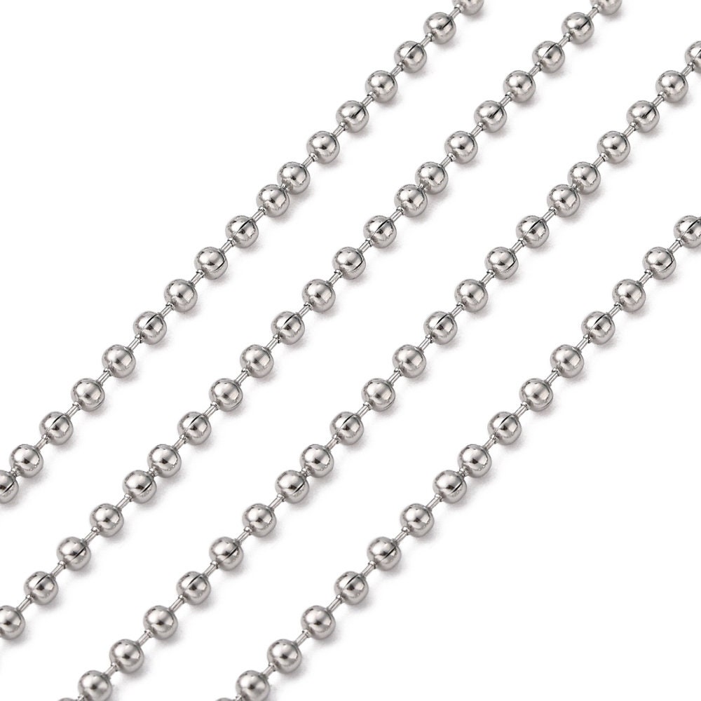 Stainless Steel Ball Chain, Tarnish Free Necklace Making, Jewelry ...