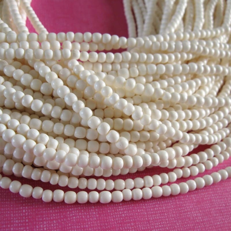White Bone Beads - Etsy