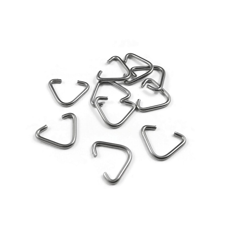 Stainless Steel Triangle Jump Rings Silver Pinch Bails 10mm - Etsy