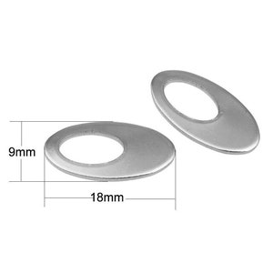 6 Stainless Steel Flat Oval Ring Link 20mm - Etsy