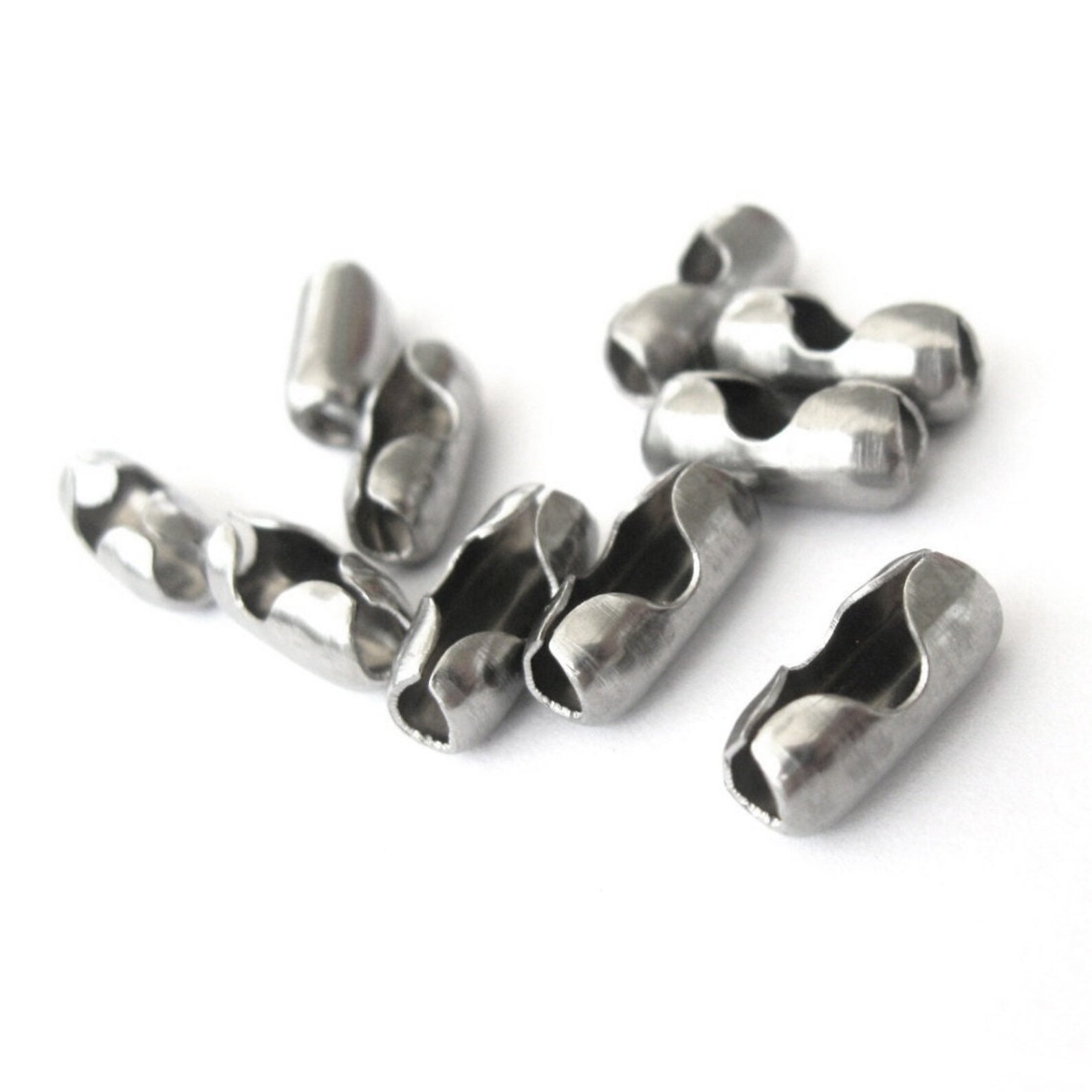 Stainless Steel Ball Chain Connector 4mm Set of 10 Clasps - Etsy