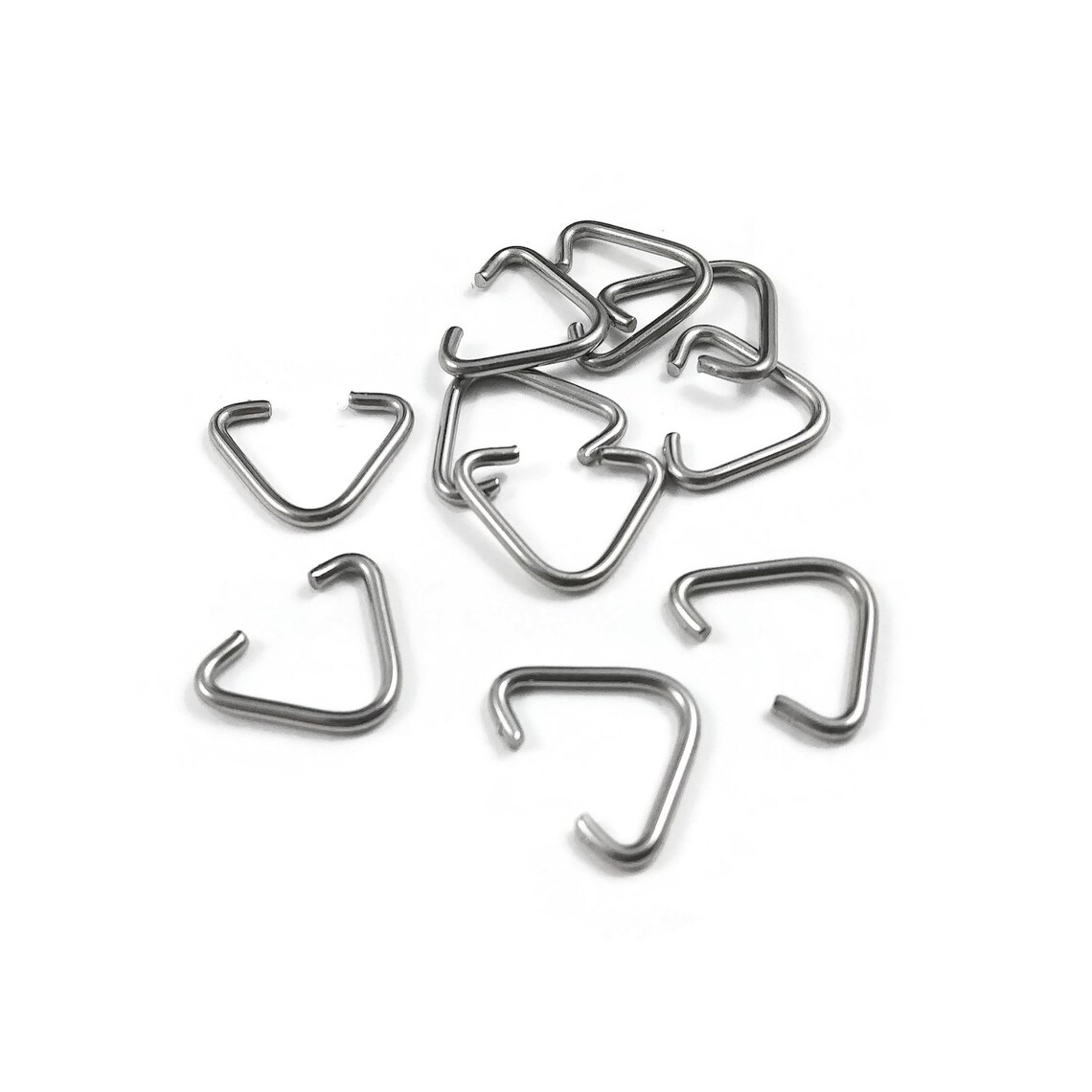 Stainless Steel Triangle Jump Rings Silver Pinch Bails 10mm - Etsy