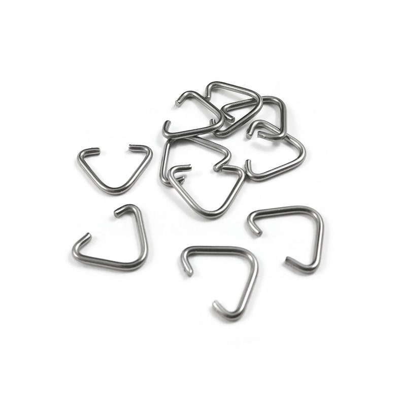 Stainless Steel Triangle Jump Rings Silver Pinch Bails 10mm - Etsy