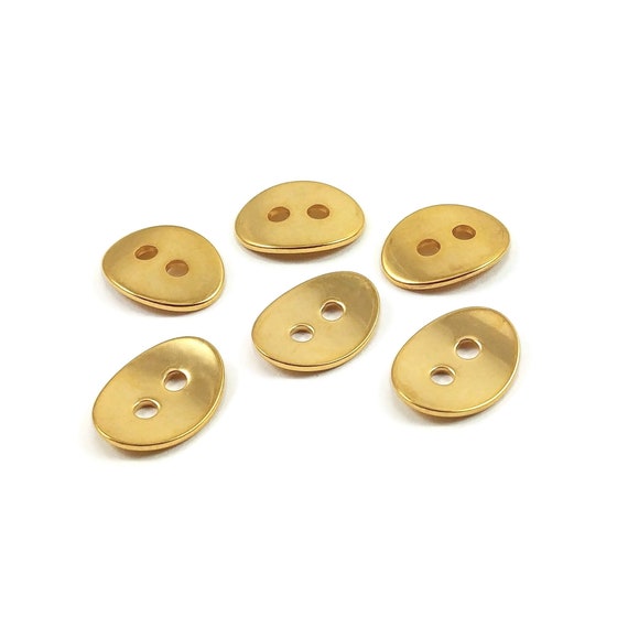 Gold Stainless Steel Oval Buttons Jewelry Supplies Clasp - Etsy