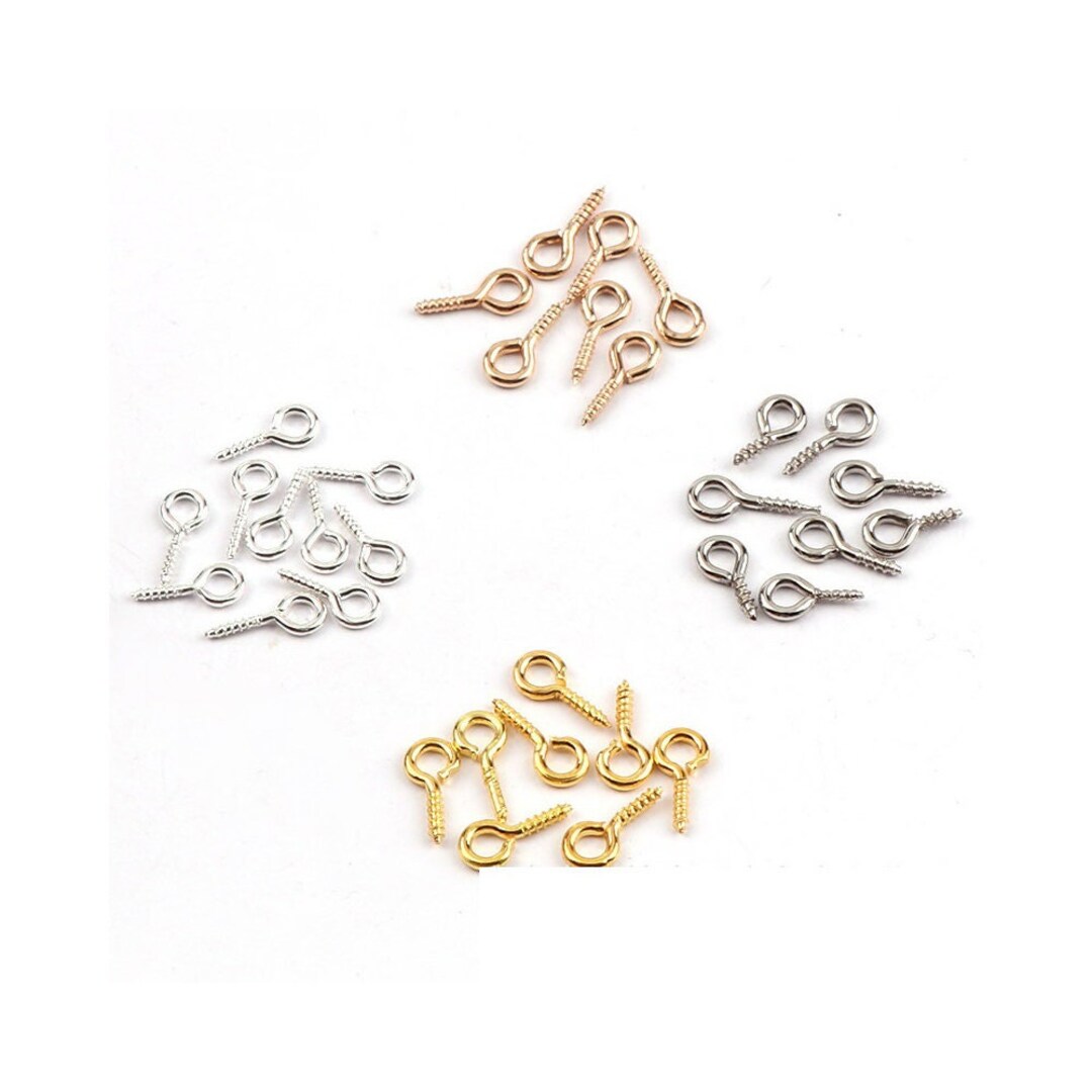 Screw Eyes Bails - 10pcs Bails Top Drilled - Nickel Free, Lead Free and ...