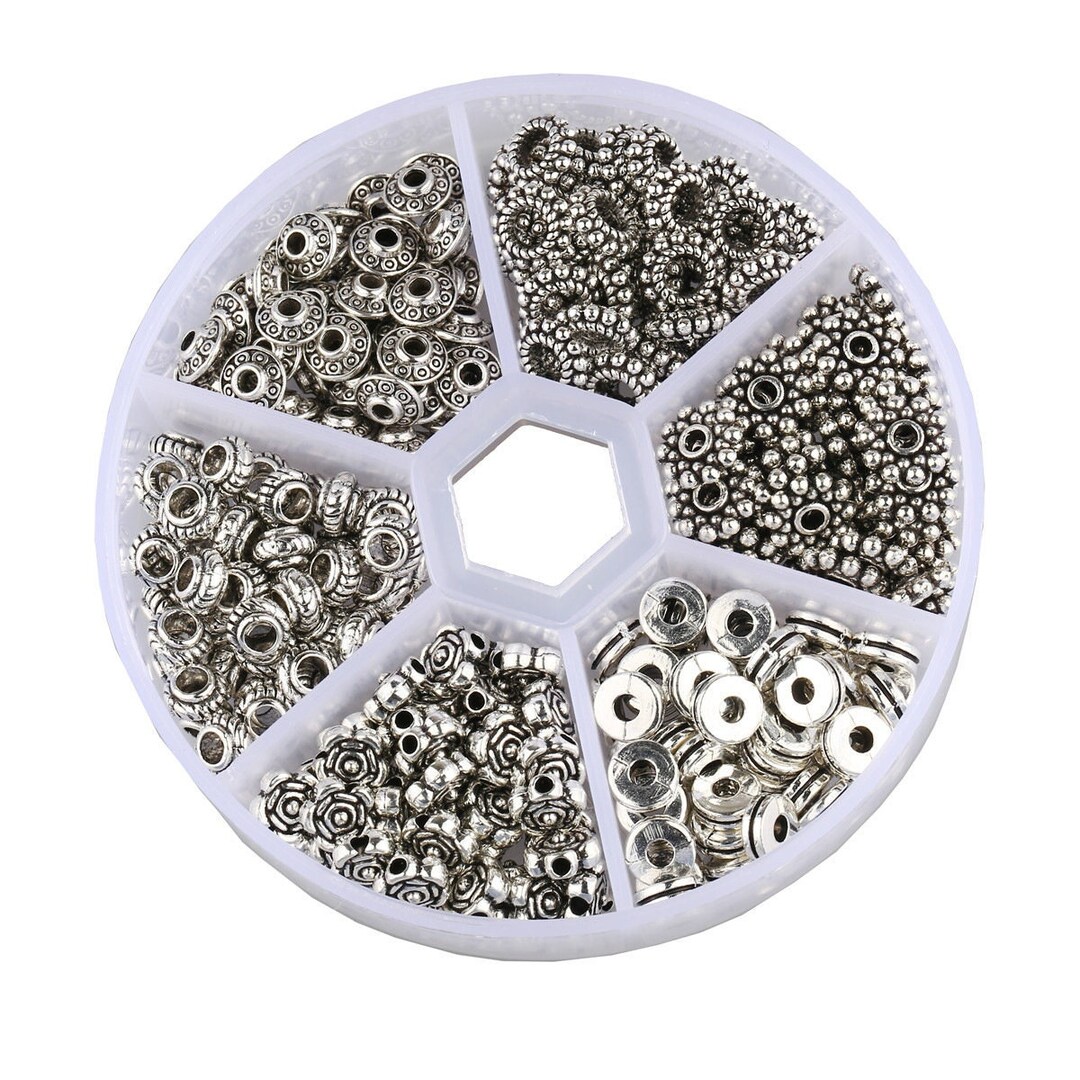 Metal Spacer Beads Kit, 300pcs Jewelry Making Starter Set, Nickel Free ...
