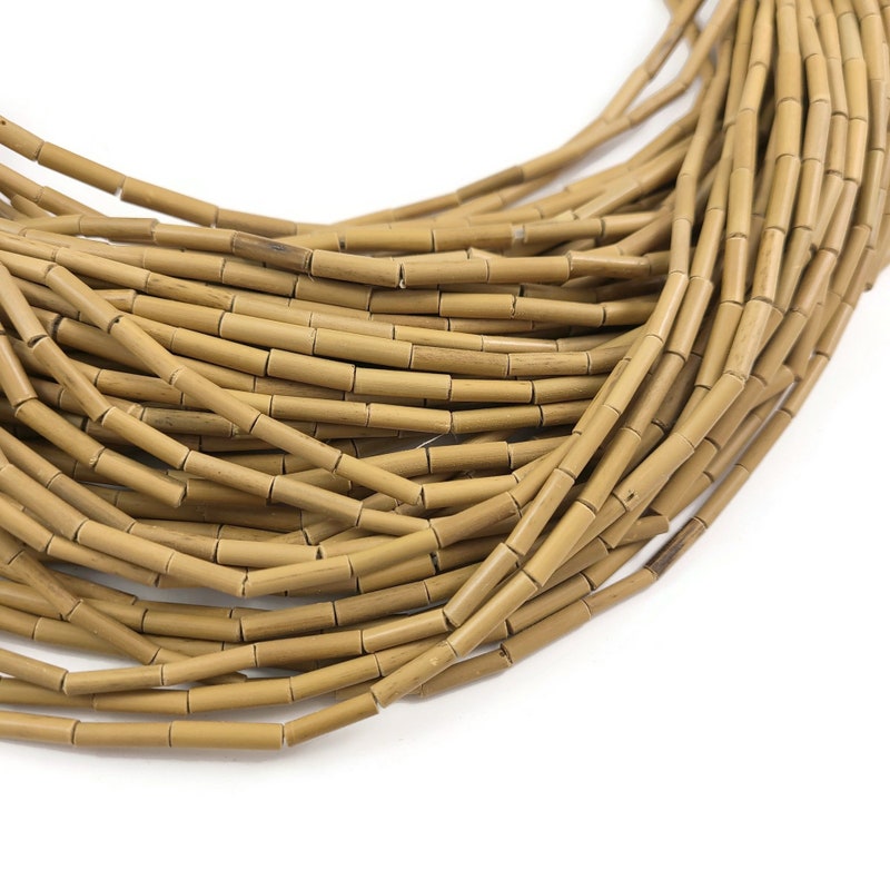 Bamboo Wood Tube Bead - Etsy UK