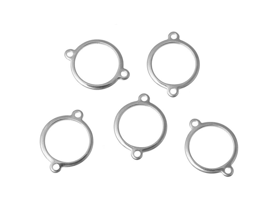 5 Stainless Steel Round Connectors - 2 Sizes Available - Etsy