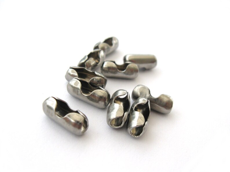 Stainless steel ball chain connector 4mm set of 10 clasps | Etsy