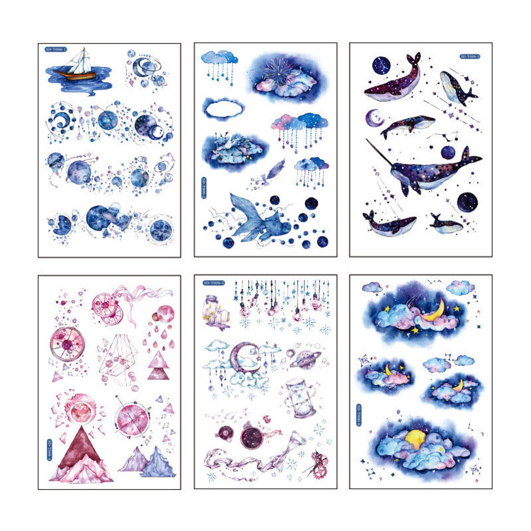 Celestial Sticker Pack - 6 Sheets of Paper Stickers - Etsy