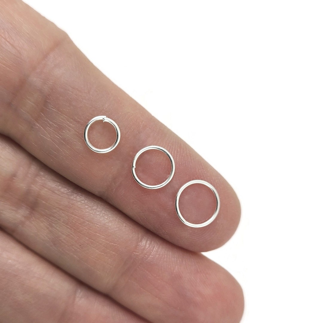 Hypoallergenic Silver Jump Rings, 4mm, 5mm, 6mm, 7mm, 8mm, Bulk Jewelry ...