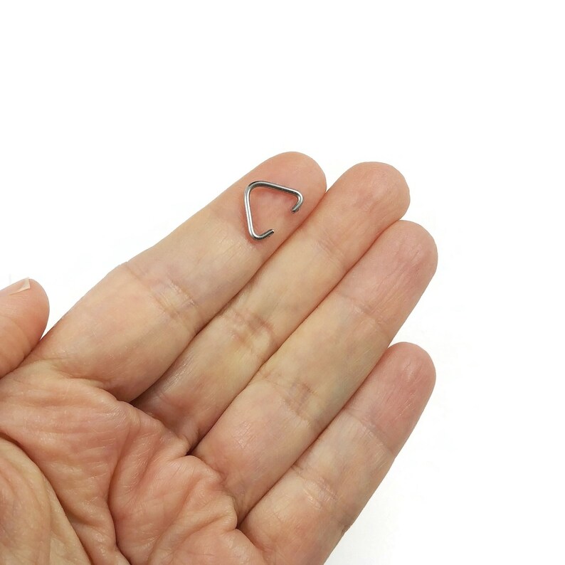 Stainless Steel Triangle Jump Rings Silver Pinch Bails 10mm - Etsy