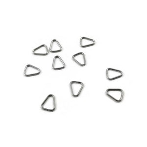 Stainless Steel Triangle Jump Rings - Silver Pinch Bails 10mm - Jewelry ...