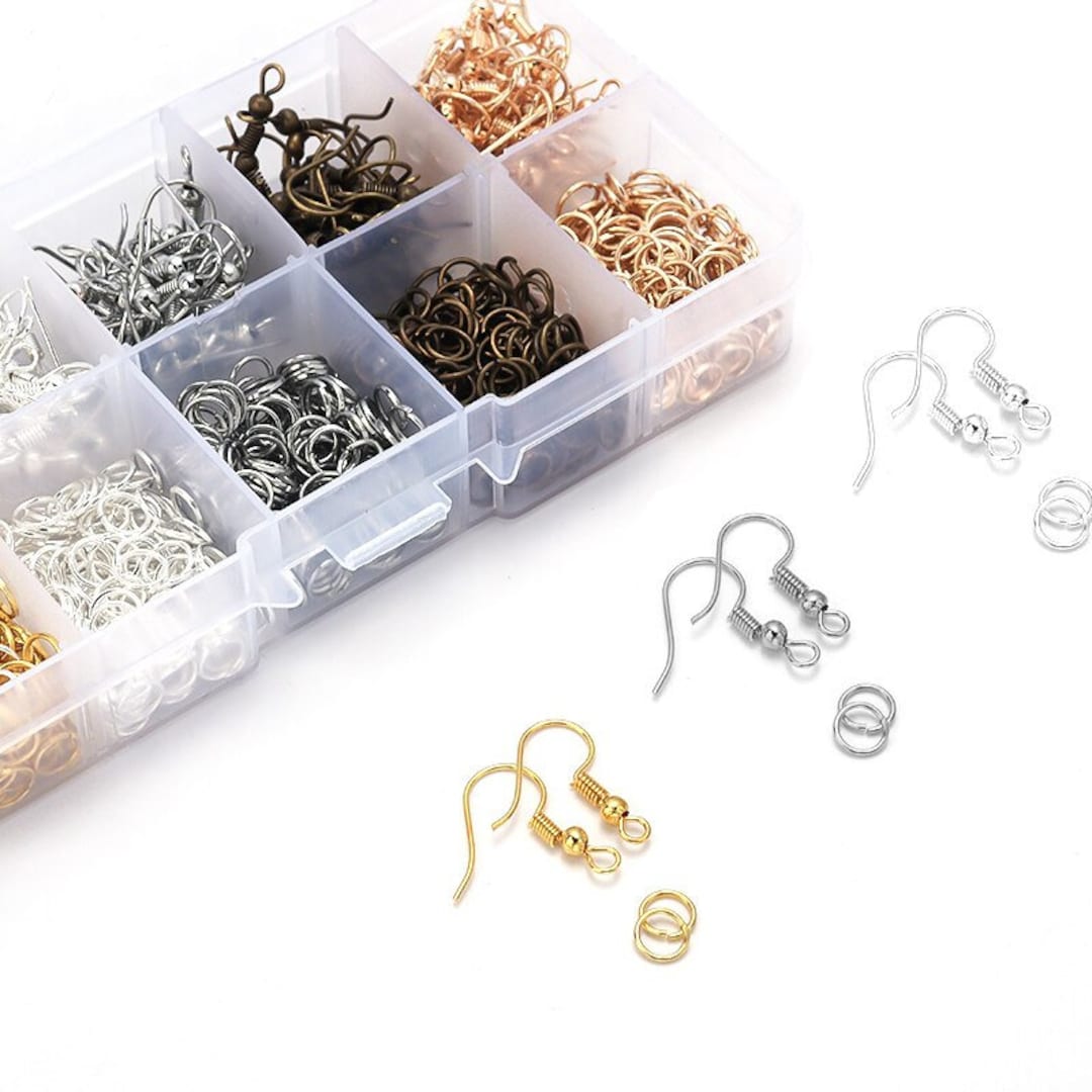 Earring Making Starter Kit, Hooks and Jump Rings 1125pcs ...