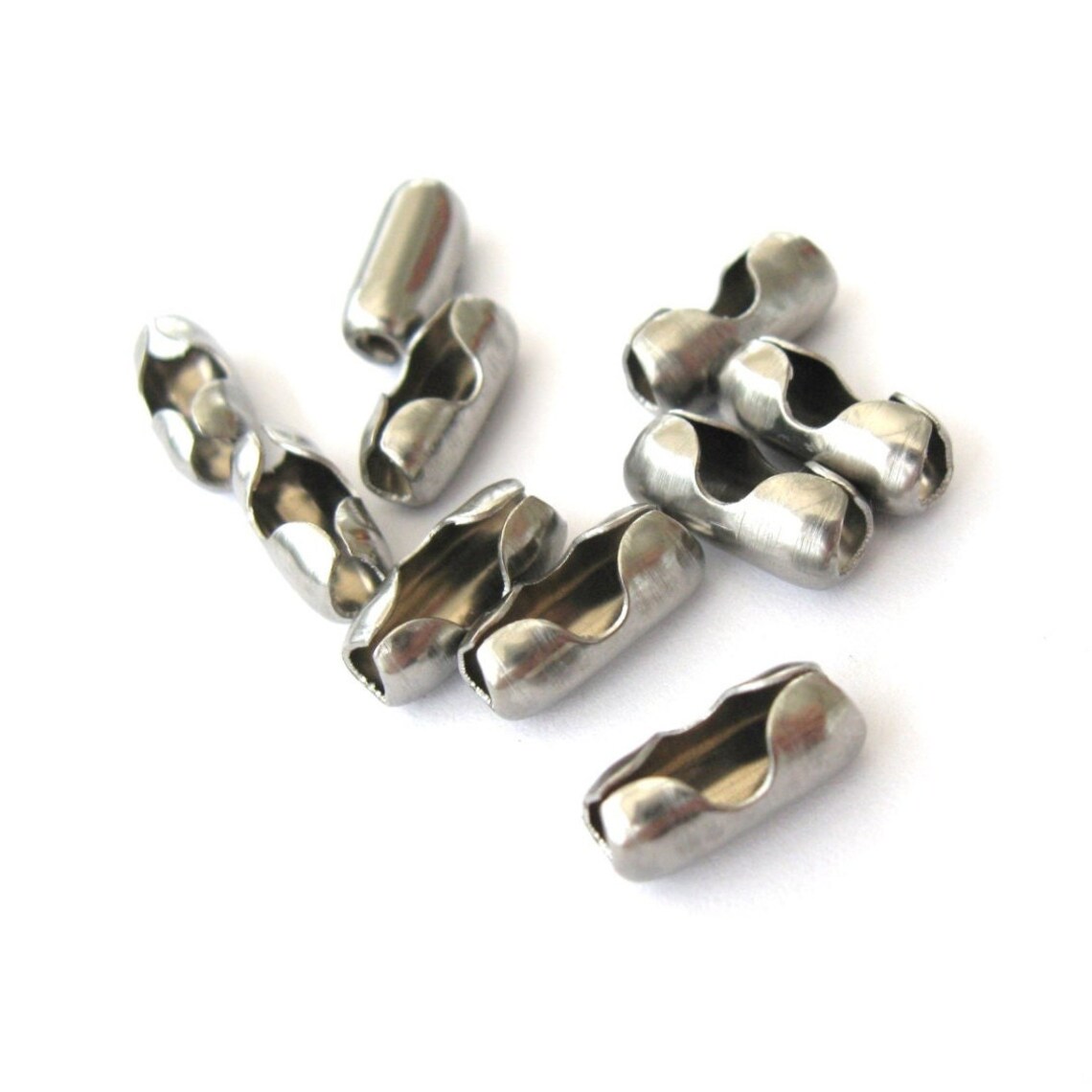 Stainless Steel Ball Chain Connector 4mm Set of 10 Clasps - Etsy