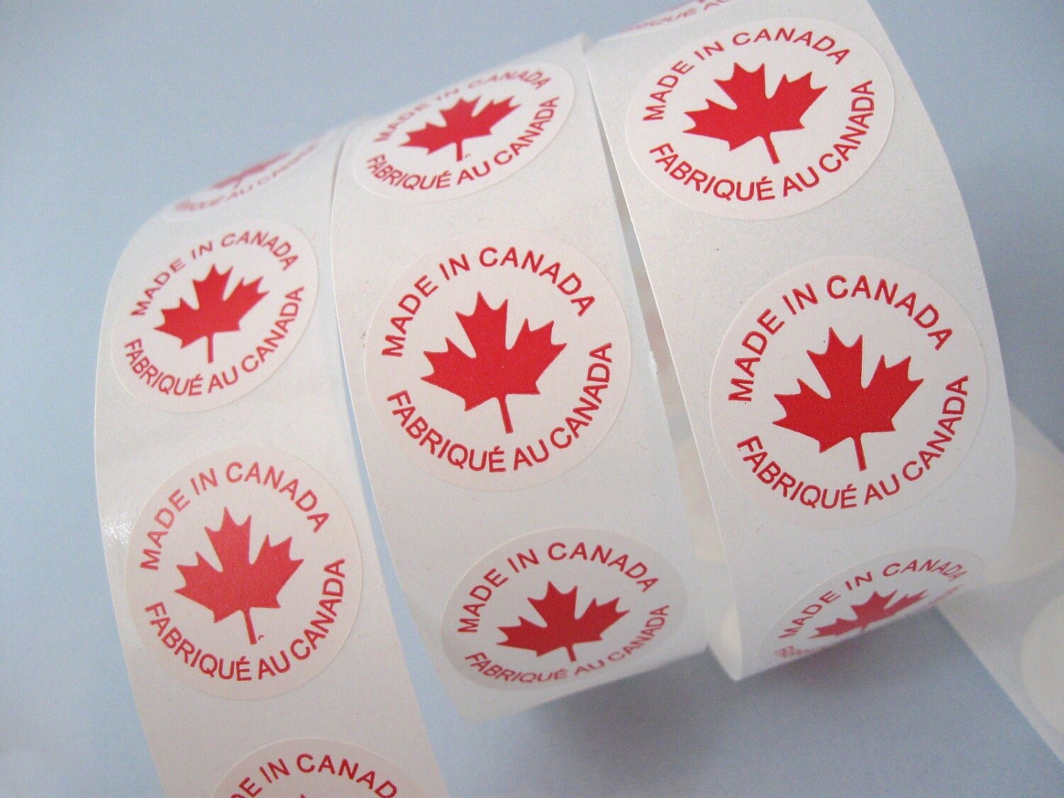 50 Made in Canada Labels Round Sticker Tags 1 - Etsy Canada