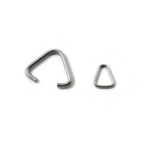 Stainless Steel Triangle Jump Rings - Silver Pinch Bails 10mm - Jewelry ...