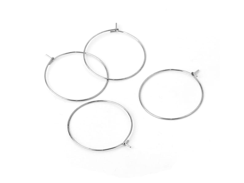 Stainless Steel Hoops 30pcs 15 Pairs 5 Size Available - Etsy