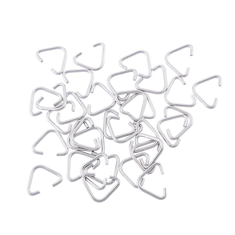 Stainless Steel Triangle Jump Rings Silver Pinch Bails 10mm - Etsy
