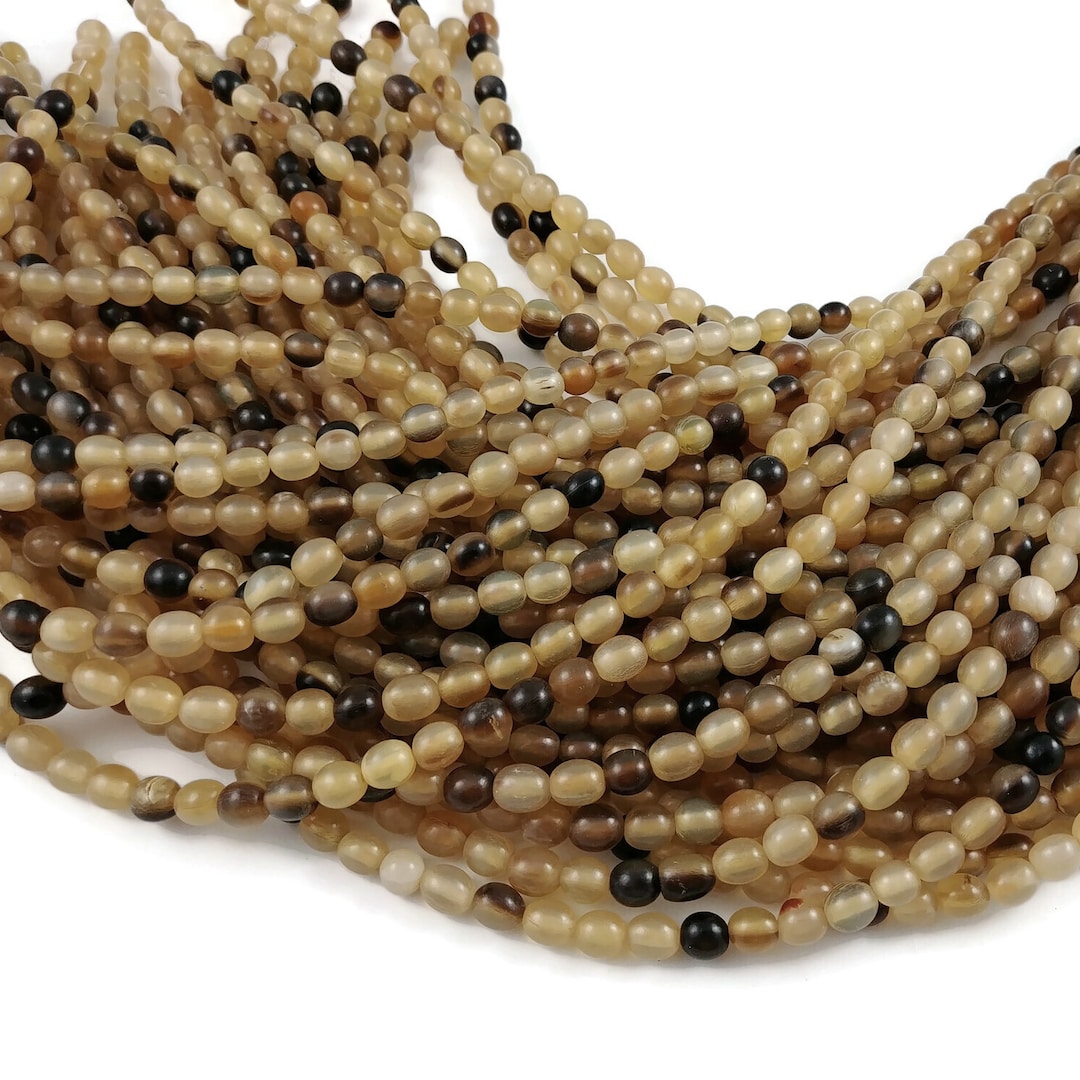 55 Natural Horn Beads 6-7mm - Eco Friendly and Natural Horn Beads - Etsy