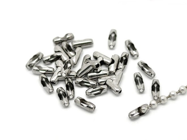 Stainless Steel Connector Clasps for Ball Chain 2.4mm 10 or | Etsy