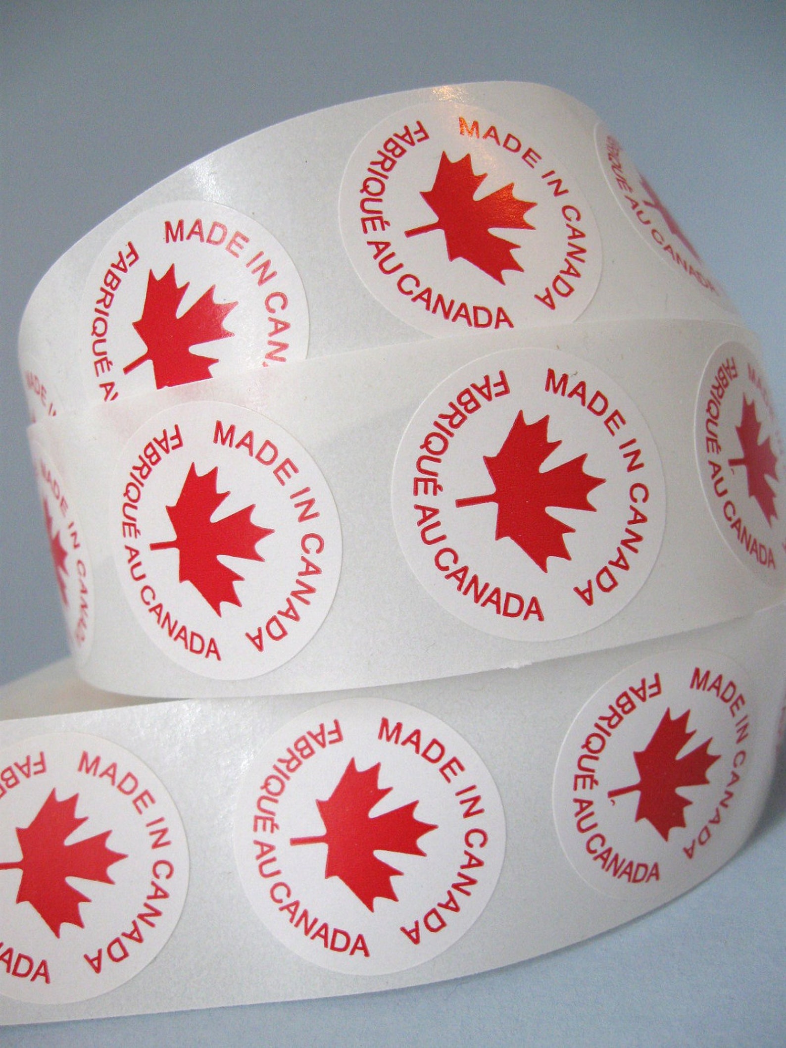 50 Made in Canada Labels Round Sticker Tags 1 - Etsy
