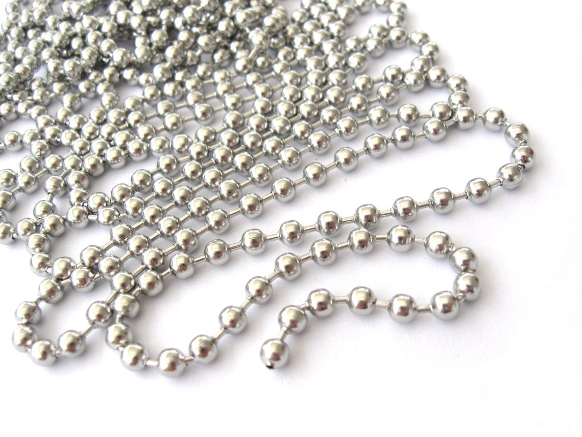 Big Stainless Steel Ball Chain 4mm - 10 Feet - Etsy Canada
