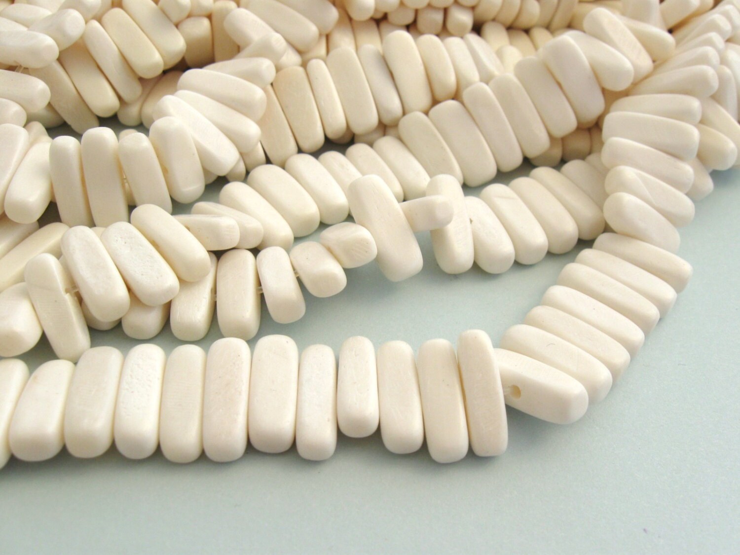 32 White Bone Stick Beads 15mm Eco Friendly and Natural Bone | Etsy Canada