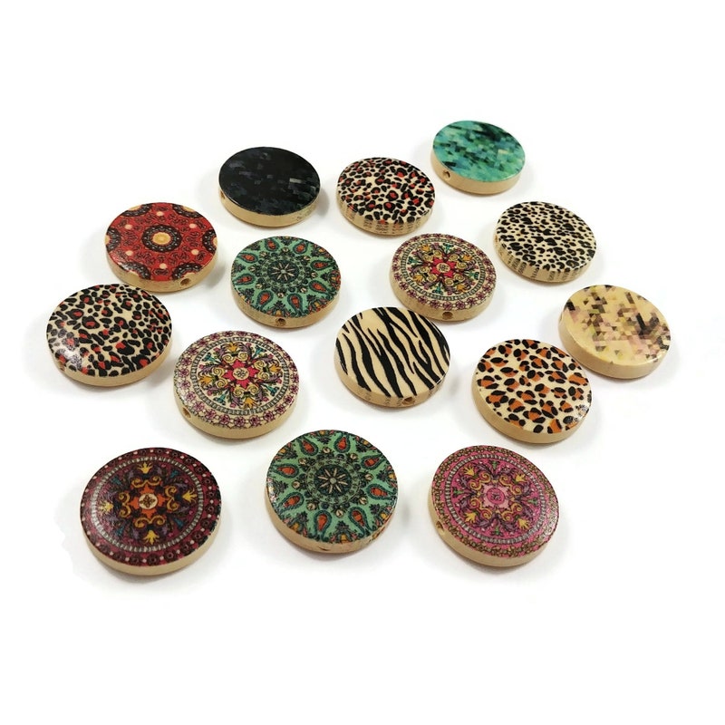 Flat Round Beads - Etsy