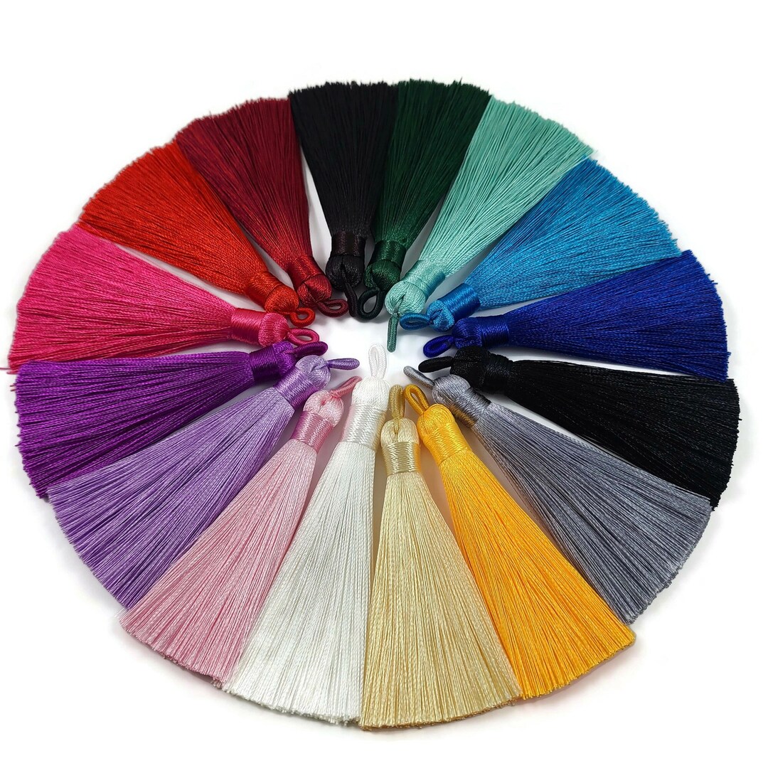 Big Silky Tassel 80mm Long, Choose Your Colors, High Quality, Bulk or ...