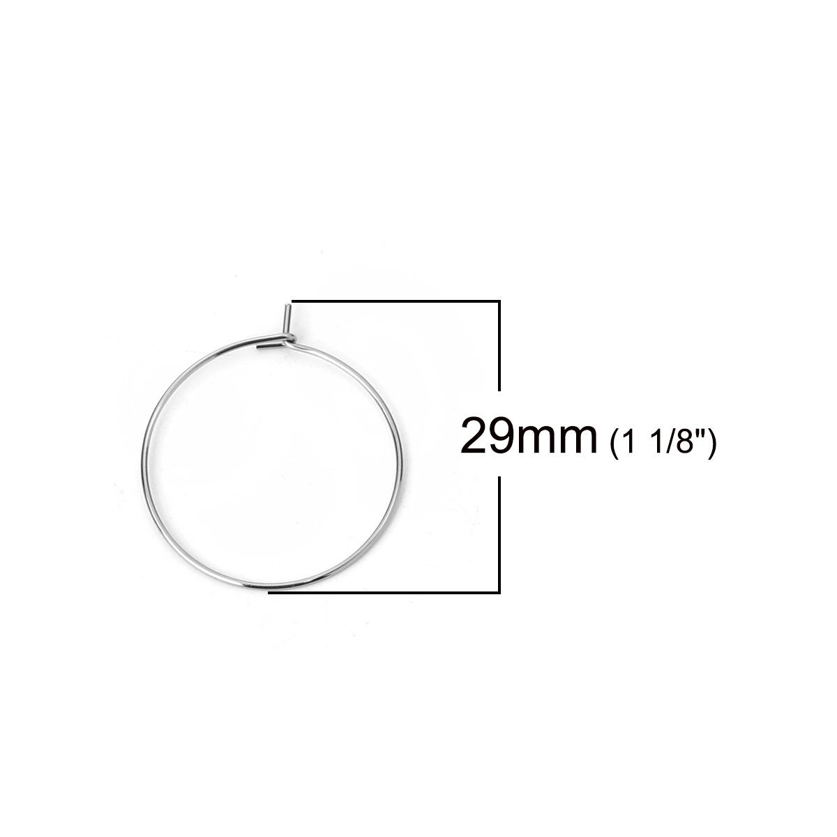 Stainless Steel Hoops 30pcs 15 Pairs 5 Size Available | Etsy