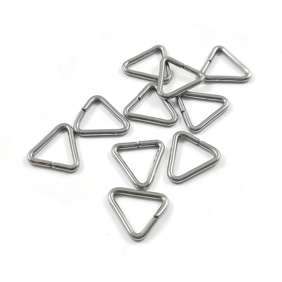 Stainless Steel Triangle Jump Rings - Silver Pinch Bails 10mm - Jewelry ...