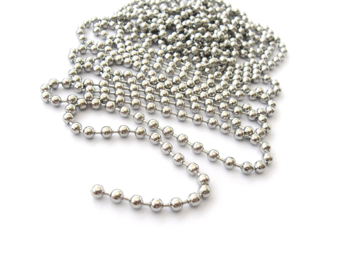 Big Stainless Steel Ball Chain 4mm - 10 Feet - Etsy Canada