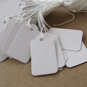 Jewelry Price Tags - Blank White Rectangular Tags - Set of 100 - Etsy