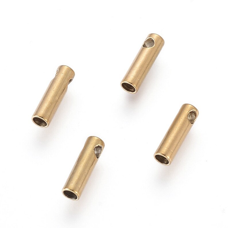 Stainless Steel Cord End Cap for 1mm and 1,5mm Cord, Gold or Silver ...