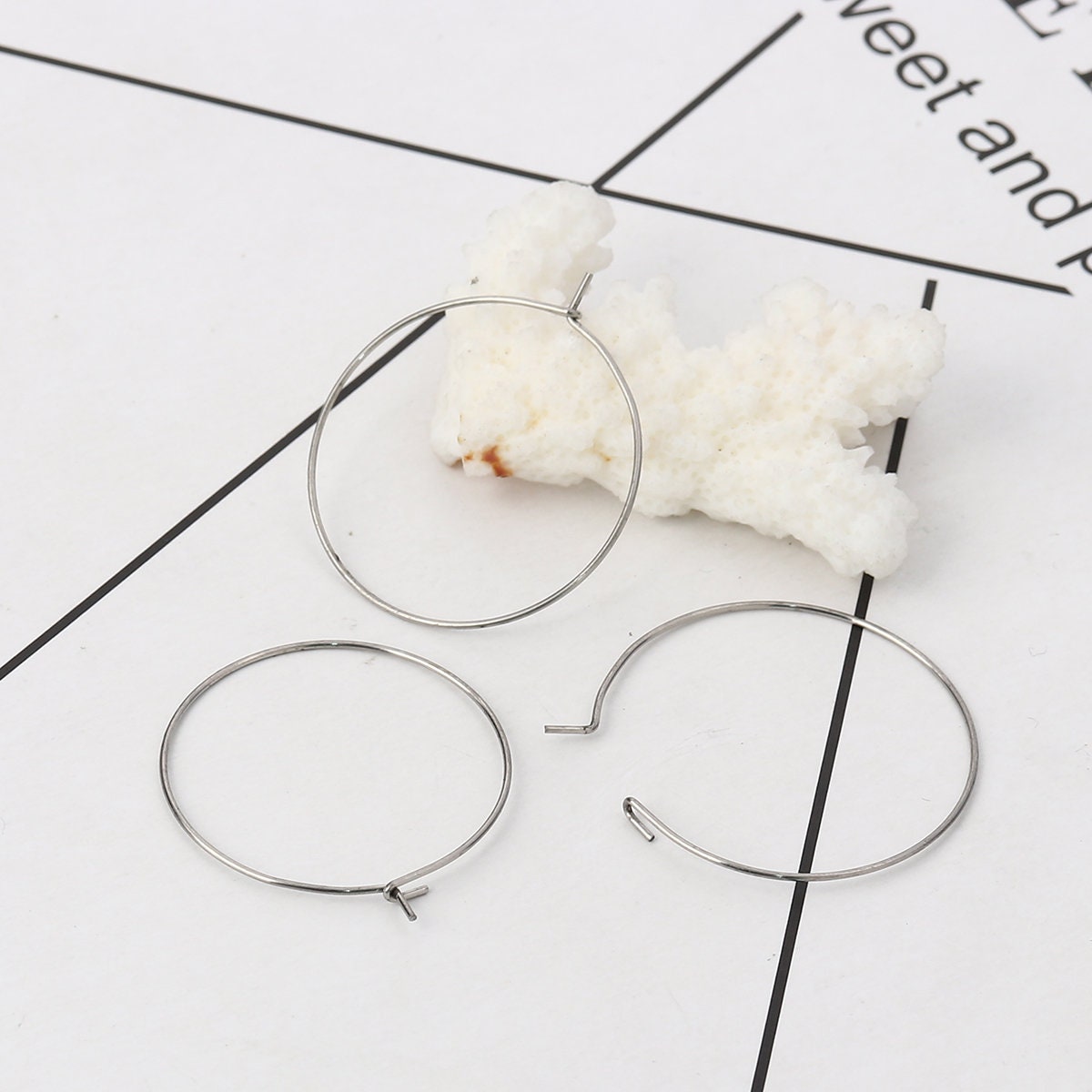 Stainless Steel Hoops 30pcs 15 Pairs 5 Size Available | Etsy