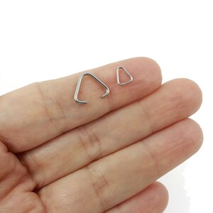 Stainless Steel Triangle Jump Rings - Silver Pinch Bails 10mm - Jewelry ...