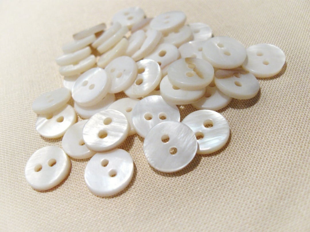 Mother of Pearl Buttons - 10mm Buttons - Set of 10 Pearl Buttons ...