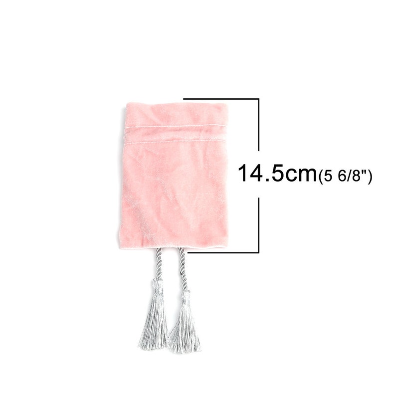 Pink Velvet Pouch Bag With Tassel Rope - Etsy