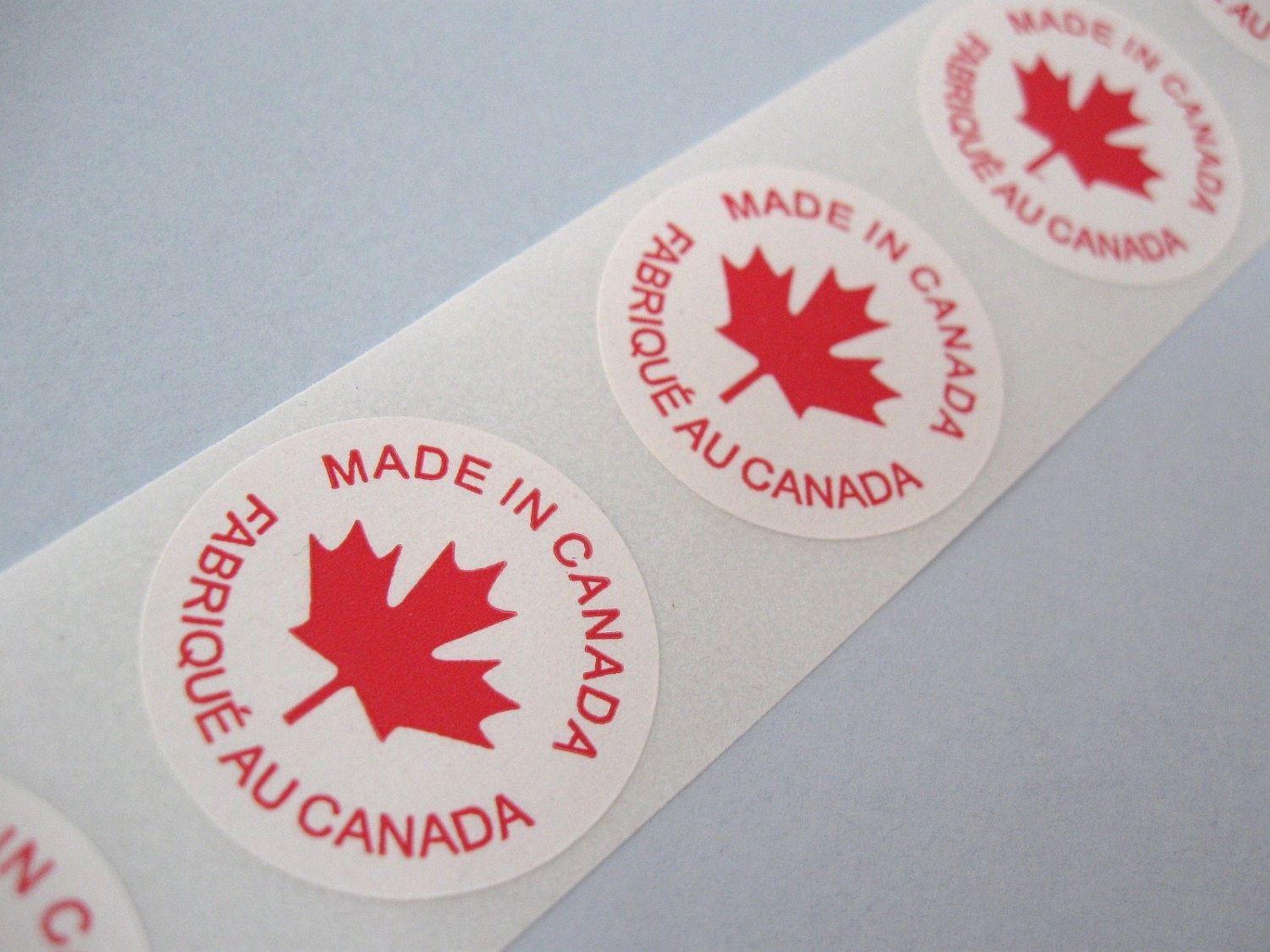 50 Made In Canada Labels round sticker tags 1 | Etsy
