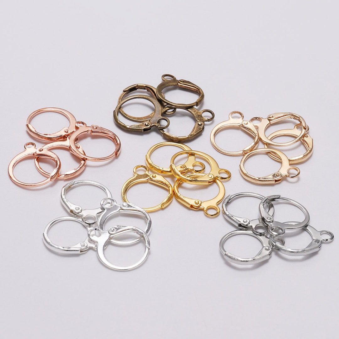 Round Lever Back Hoop Earring Hooks 10pcs (5 Pairs) Nickel Free, Lead ...