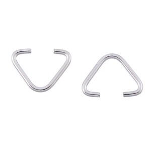 Stainless Steel Triangle Jump Rings Silver Pinch Bails 10mm - Etsy