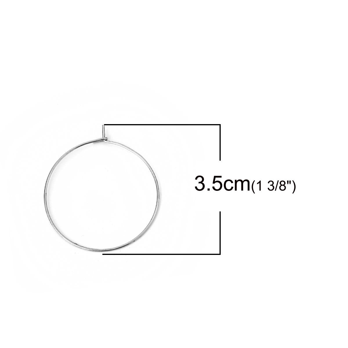 Stainless Steel Hoops 30pcs 15 Pairs 5 Size Available | Etsy