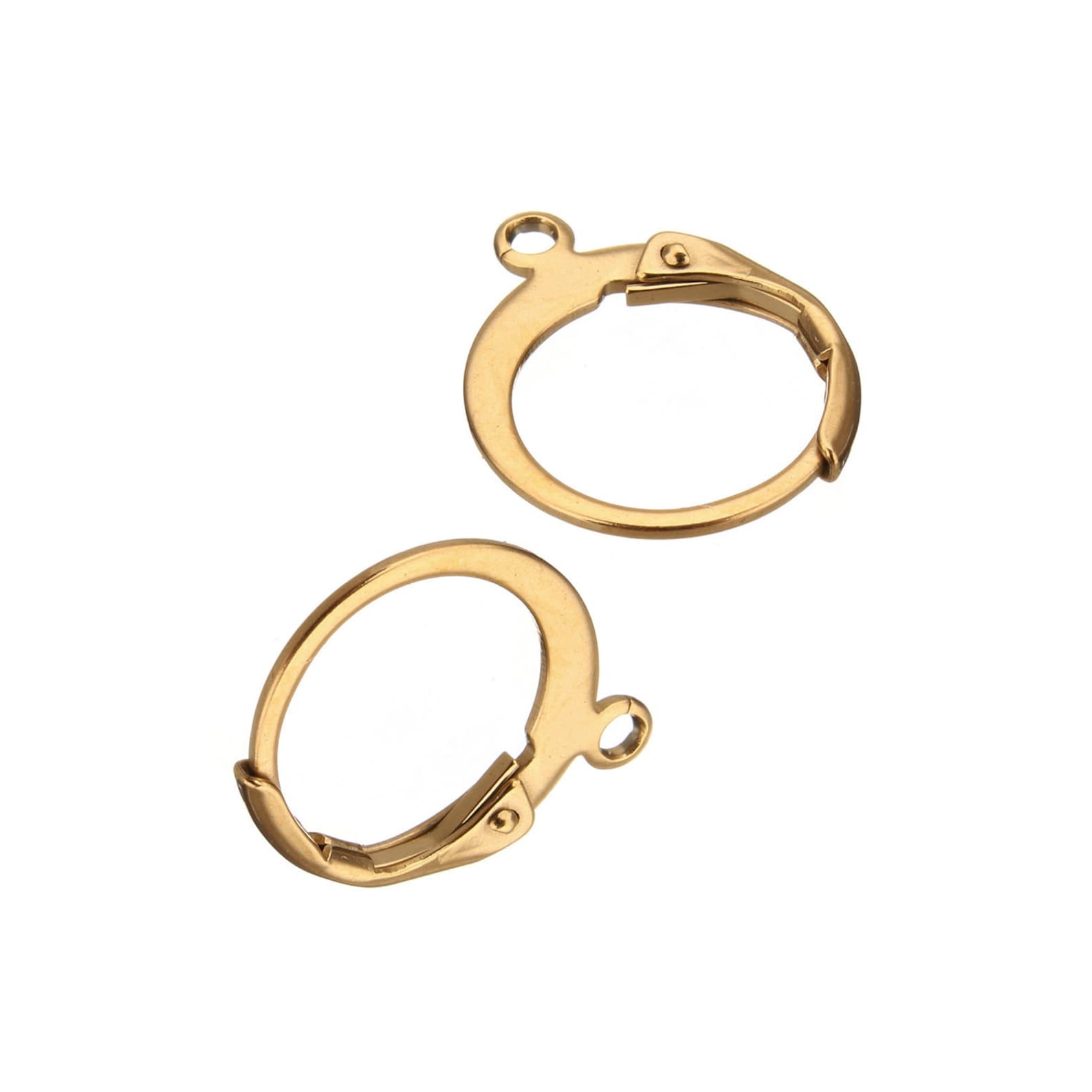 Gold Stainless Round Lever Back Hoop Earring Hooks 10pcs 5 - Etsy