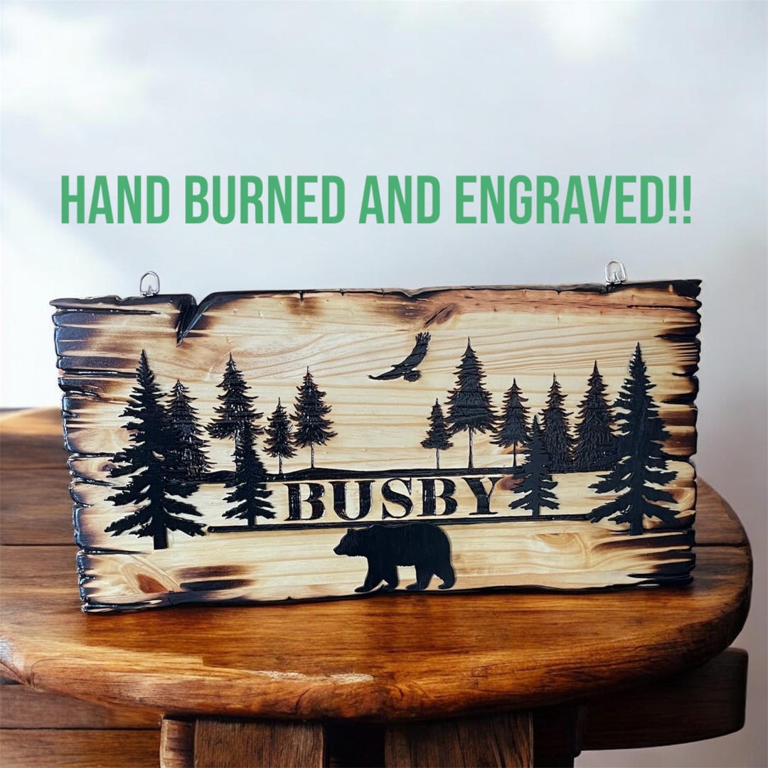 Custom Wood Burning Sign Wood Slice Personalized Camping Gift Rustic ...